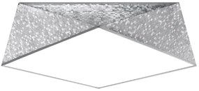 Stropní svítidlo Hexa, 1x šedé plastové stínítko, (bílý plast), (fi 45 cm)