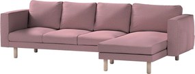 Potah na pohovku IKEA Norsborg 4-místná se šezlongem barva růžová látka pletený vzor