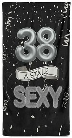 Osuška Stále sexy – černá (věk: 38, Velikost osušky: 100x170cm)