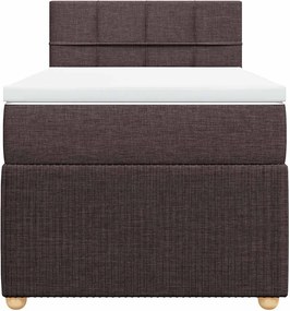 Box spring postel s matrací tmavě hnědá 90x200 cm textil 3287342