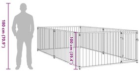 vidaXL Marketos Venkovní psí kotec 200 x 400 x 100 cm