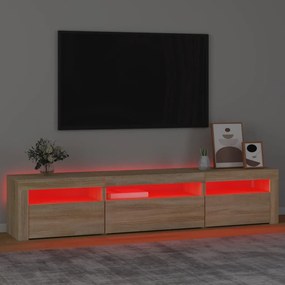 TV skříňka s LED osvětlením dub sonoma 195 x 35 x 40 cm 3152740