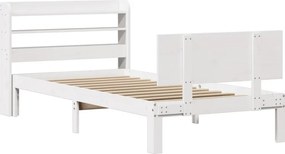 Rám postele s čelem bez matrace bílý 100x200 cm 3306824