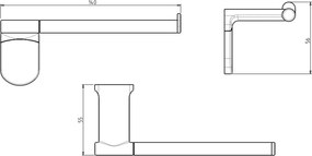 Aqualine, ZERO držák toaletního papíru bez krytu, chrom, ZE017