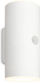 BRI 3787016 Lima LED venkovní nástěnné svítidlo, pohybové čidlo, soumrakový senzor, nabíjecí, bílé - BRILONER