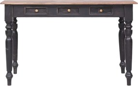 Psací stůl se 3 zásuvkami 117 x 57 x 75 cm masivní mahagon 283907