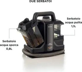 Ariete Spot Cleaner Heat Pro černá / Mokro-suchý čistič / 750 W / dvoj