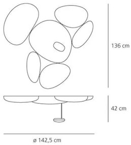 Artemide 1245110A - LED Stmívatelné stropní svítidlo SKYDRO LED/29W/230V 3000K