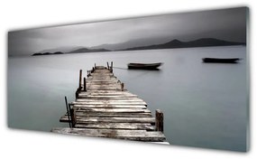 E-shop24, 140 x 70 cm, 4S - 43653820 Obraz na skle - Molo 140 x 70 cm