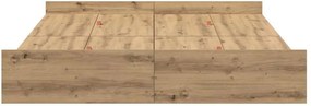 Rám postele s úložným prostorem Artisanový dub 140 x 200 cm 3335300
