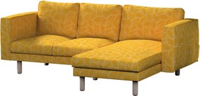 Potah na pohovku IKEA Norsborg 3-místná se šezlongem barva žlutá látka pletený vzor, vzorované