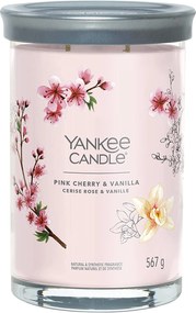 Yankee Candle vonná svíčka Signature Tumbler ve skle velká Pink Cherry & Vanilla 567g