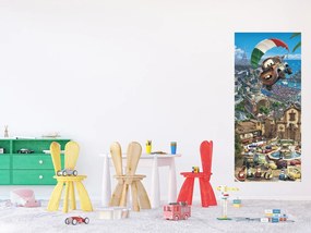Dětská vliesová fototapeta na zed' Auta Burák s Padákem, Disney | 90 x 202 cm | DFTDNV 5426