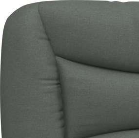 Postel s matrací Hvar tmavě šedá 100 x 200 cm textil 3208514