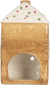 Perníková chaloupka na čajovou svíčku Gingerbread Cott - 9*7*16 cm