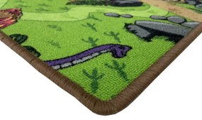 Vopi | Dětský koberec Dino - Kulatý 120 cm průměr