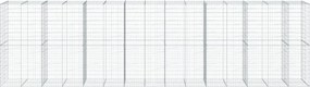 Gabionový koš s víkem 750 x 100 x 200 cm pozinkované železo 3295238
