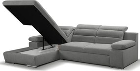 Sedací souprava GRECO MINI | 185x278 cm | 83 středně šedá | rozkládací + úložný prostor | VÝPRODEJ Z PRODEJNY