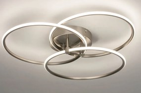 Stropní designové LED svítidlo do obýváku Omega Venta Silver