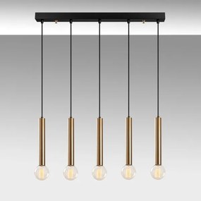 Lustr na lanku TEMPO 5xE27/40W/230V zlatá