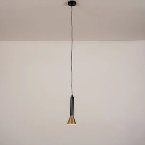 Závěsné minimalistické svítidlo nad noční stolek do ložnice Tolomeo Black and Gold One