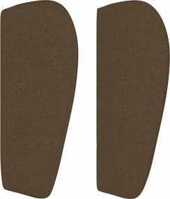 Čelo postele typu ušák tmavě hnědé 83x23x78/88 cm textil 3117555