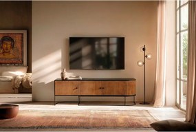 TV stolek z mangového dřeva v přírodní barvě 160x55x40 cm Curve – MOME