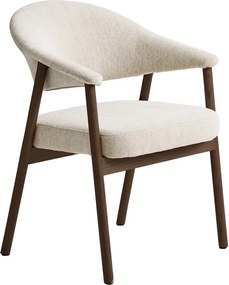 Krémová jídelní křesla v sadě 2 ks s područkami z dubového dřeva Elk – Unique Furniture