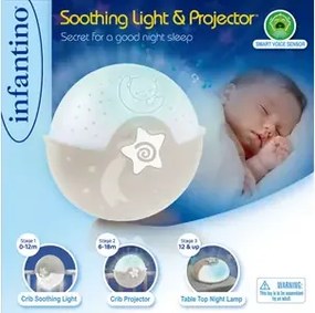 Infantino Noční lampička s projekcí ecru / od 0 měsíců