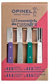 Opinel Les Essentiels Art Déco sada nožů a škrabky 4 ks, 001939