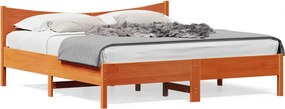 Postel bez matrace voskově hnědá 200 x 200 cm masivní borovice 3216359