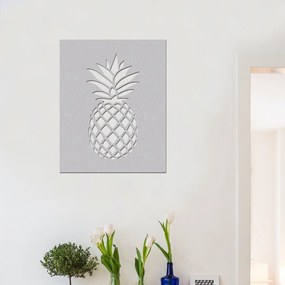 dřevo života Dřevěná dekorace na zeď ANANAS Rozměry (cm): 60x75, Barevný vzor: Šedá