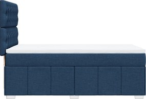 Box spring postel s matrací modrá 90x200 cm textil 3291564