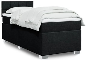 Box spring postel s matrací černá 90x190 cm textil 3288045