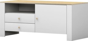 IDZ Televizní stolek AGAWA 05, 120 cm Dub Hikora/Bílá