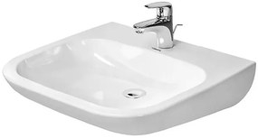Duravit D-Code - Umyvadlo Med, 60x56 cm, s 1 otvorem pro baterii, alpská bílá 23136000002