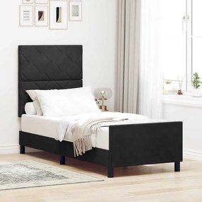Postel s boxspringem s čelo Černá 80 x 200 cm samet 3344971
