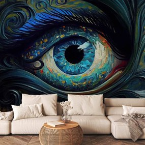 Fototapeta Modré oko - kompozice inspirovaná van Goghovou hvězdnou nocí
