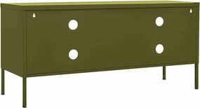 TV skříňka olivově zelená 105 x 35 x 50 cm ocel 336225