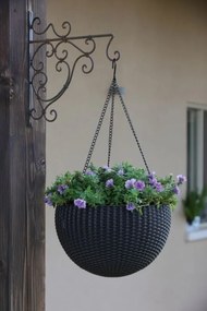 Květináč HANGING SPHERE, hnědý