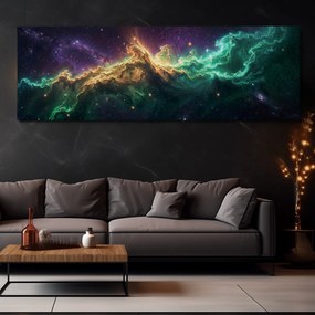 Obraz na plátně - Galaxie Gemierre FeelHappy.cz Velikost obrazu: 180 x 60 cm