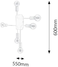 Rabalux 2103 - Lustr přisazený LANNY 6xE27/15W/230V