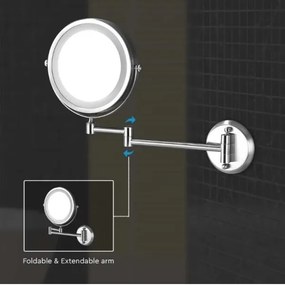 LED Nástěnné kosmetické zrcátko LED/3W/6V 4xAA IP44