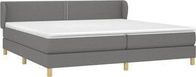 Box spring postel s matrací tmavě šedá 200x200 cm textil 3126750