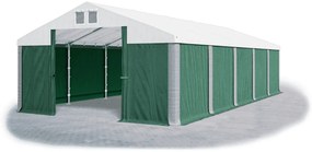 Garážový stan 4x6x2,5m střecha PVC 560g/m2 boky PVC 500g/m2 konstrukce ZIMA Bílá Zelená Šedé