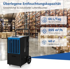 Costway 66 L/den odvlhčovač s 24 H časovačem a automatickým odmrazovacím sušičem