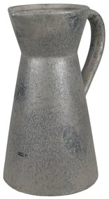 Šedý antik keramický dekorační džbán Jolieke – 20x13x25 cm