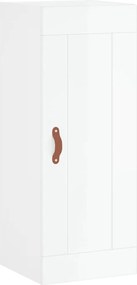 Skříň highboard bílá s vysokým leskem 34,5x34x180 cm kompozit 3200235