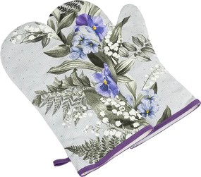 Bellatex Grilovací rukavice 2ks Fialová,Šedá 20x36 cm