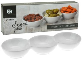 PROHOME - Misky porcelán Snack delené